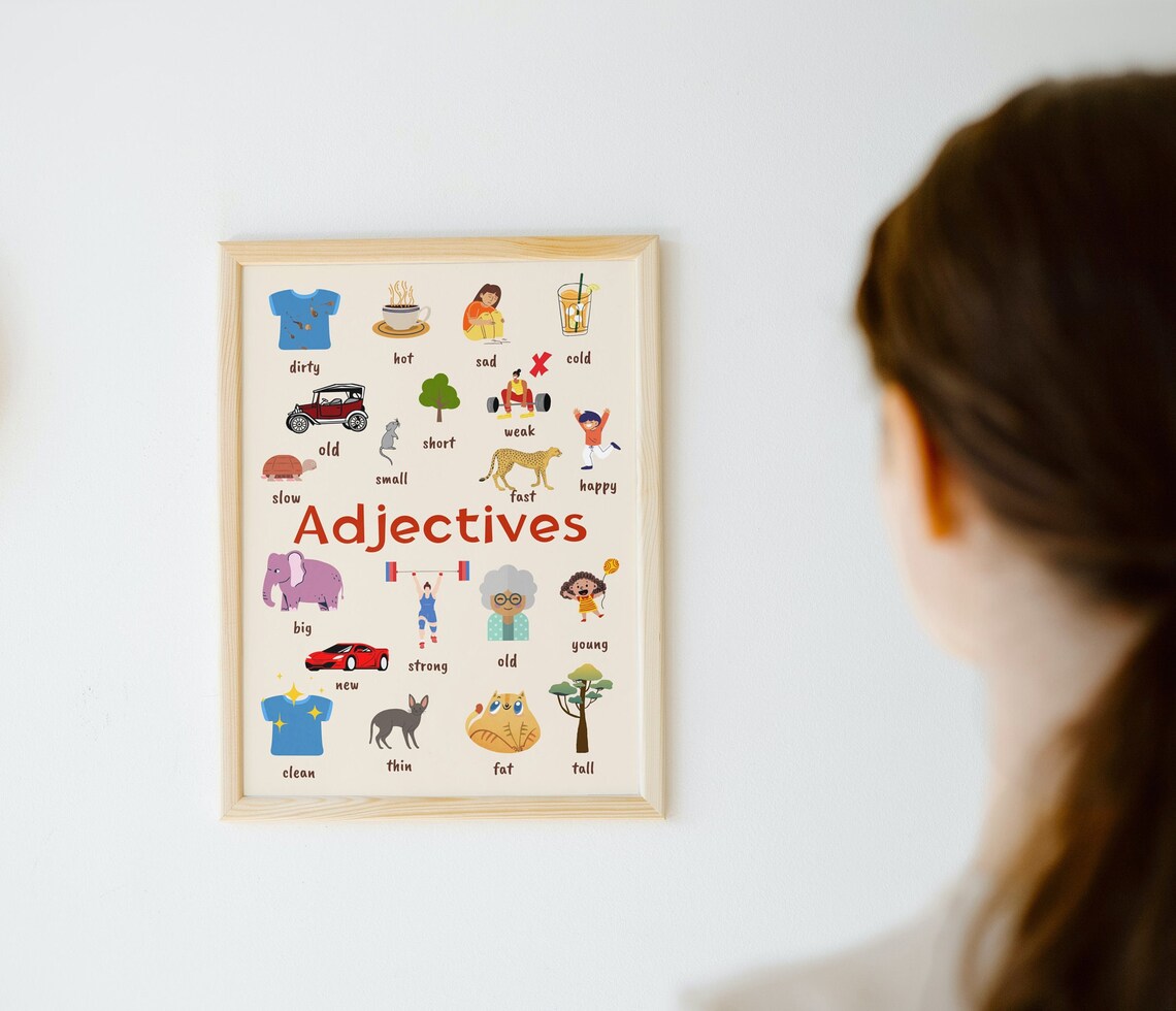 Adjectives Flashcards and Poster | Learn English | SEN | Homeschool ...