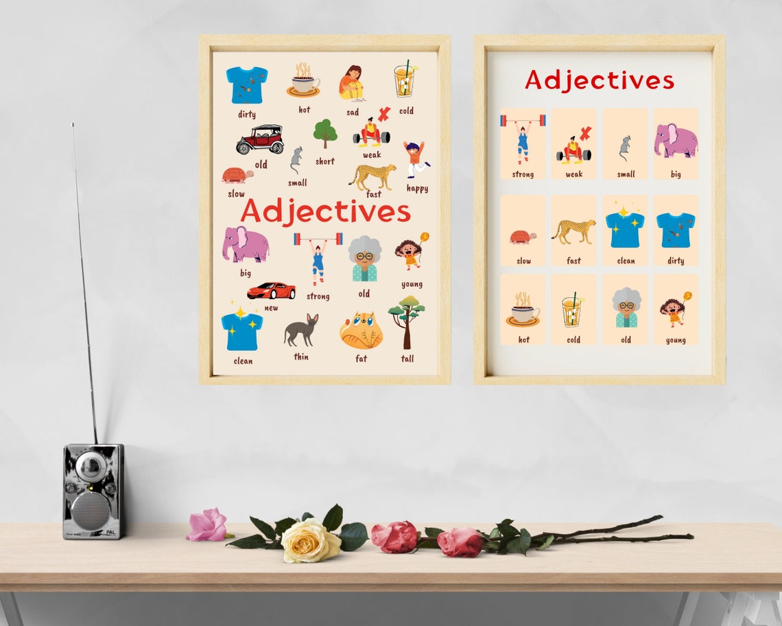 Adjectives Flashcards and Poster | Learn English | SEN | Homeschool ...