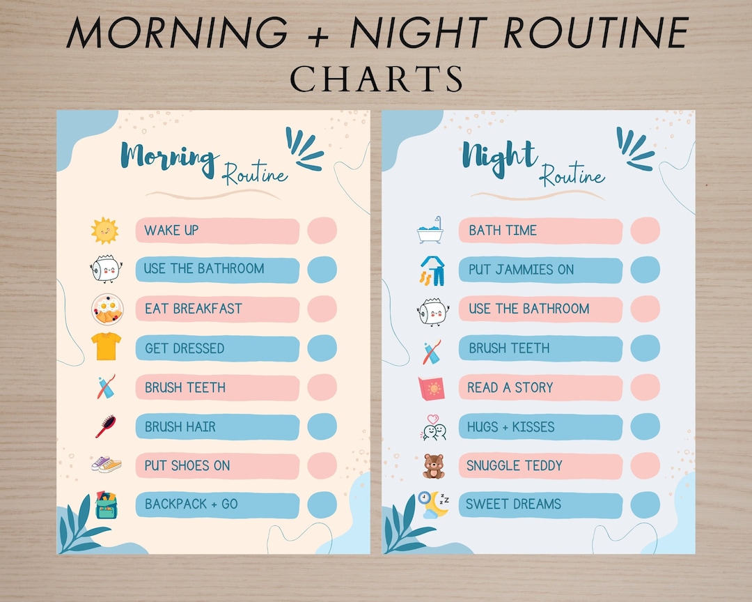 Morning Routine for Kids | Night Routine | Ready for School Chart | Tasks and Responsibility ...