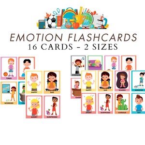 Emotion Flashcards | Montessori | Activity for Children | Home School ...
