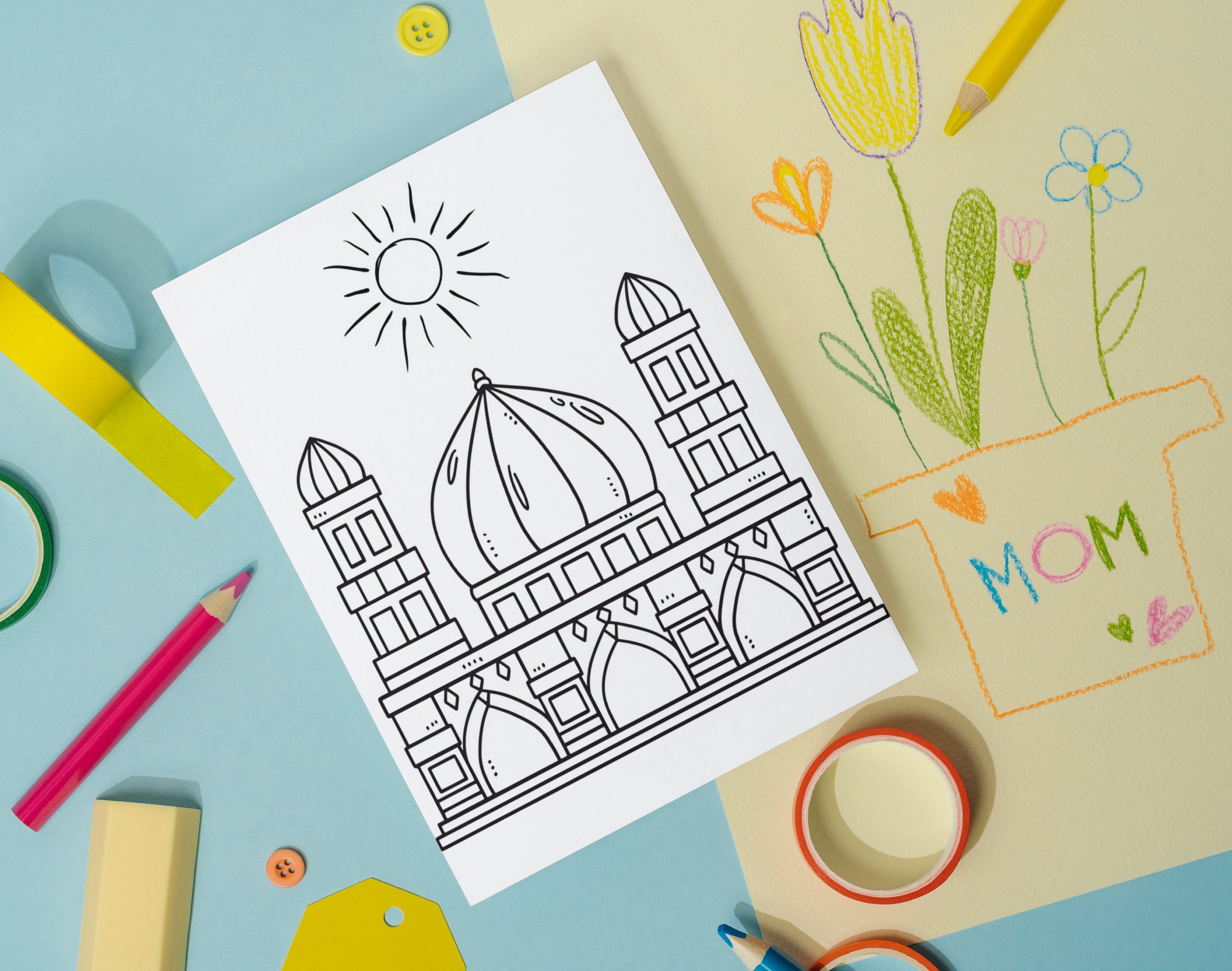 30 Children Coloring Pages + 2 Ramadan Trackers | Ramadan and Eid ...