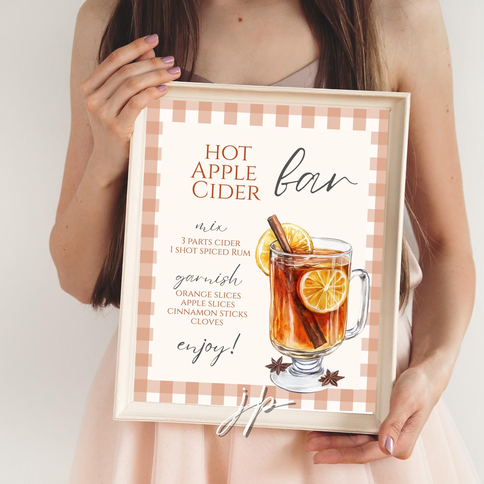 Hot Apple Cider Bar Sign Template Editable Fall Cocktail Menu ...