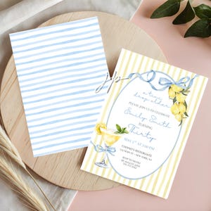 Lemon Martini Birthday Invite Tini Drop Older 30th Party Invitation ...