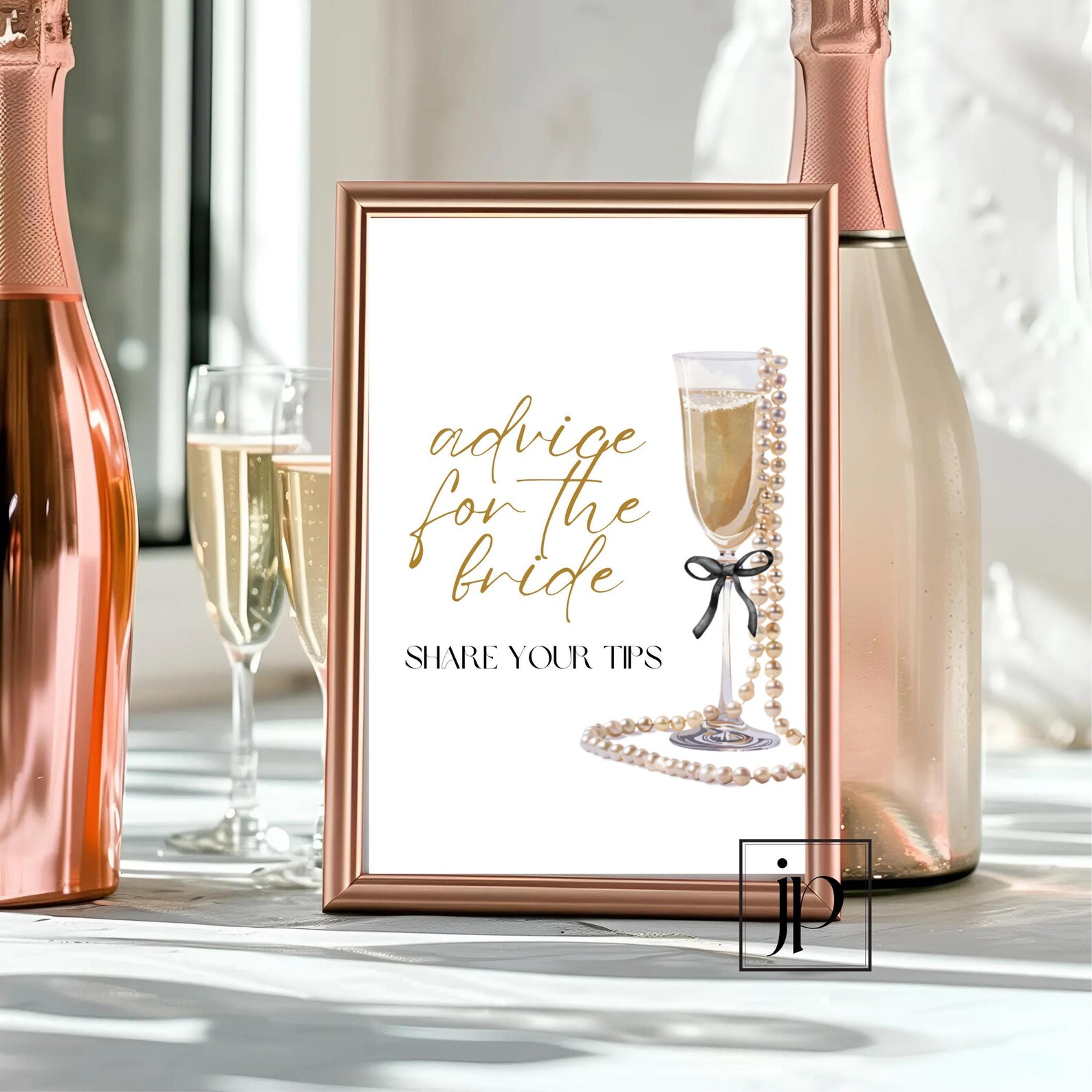 Editable Pearls and Prosecco Table Signs Bundle Champagne Bridal Shower ...