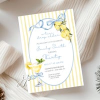 Martini Birthday Invitation; Lemon Drop A Tini Bit Older Theme; Sage ...