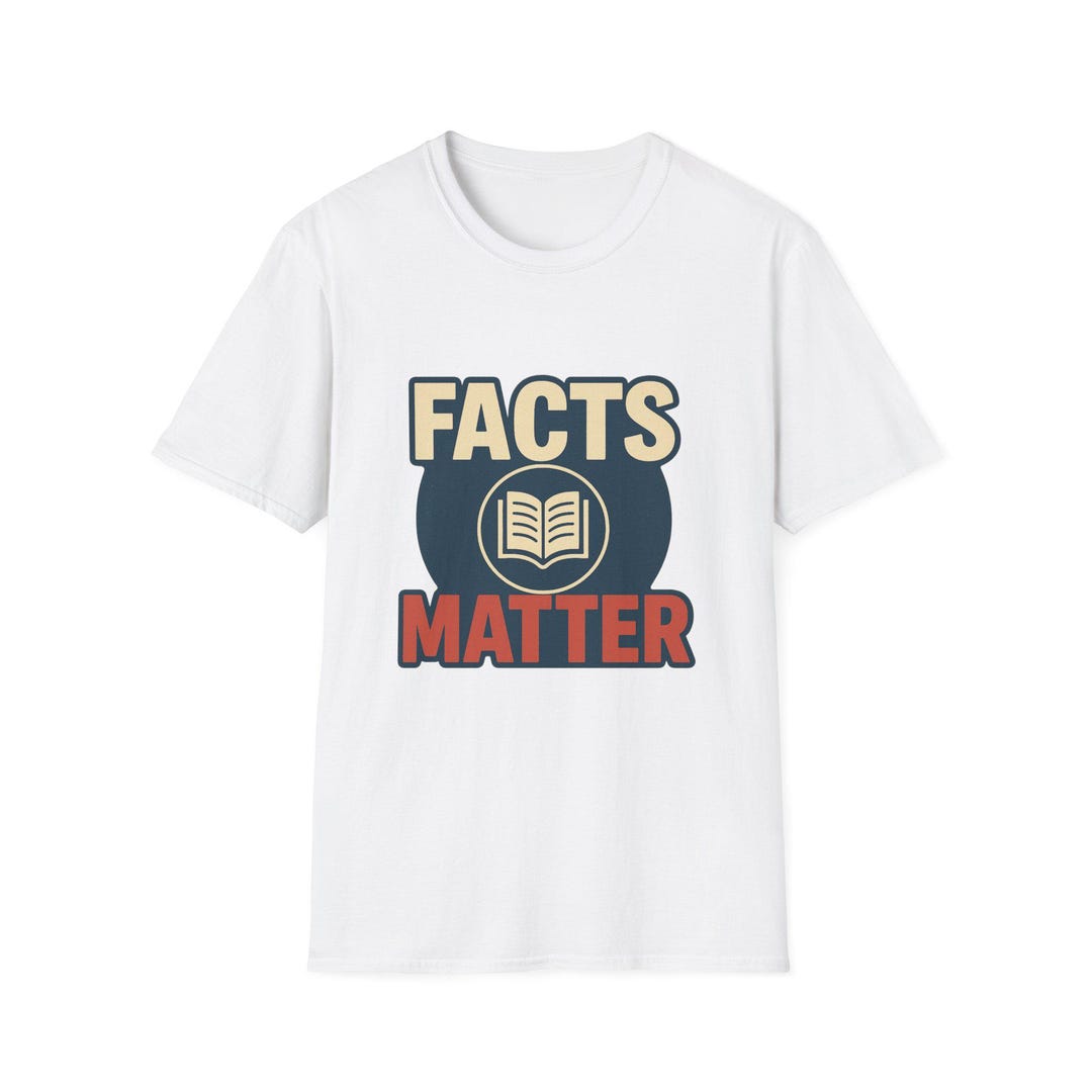 Facts Matter T-shirt | Book Icon, Retro Text - Etsy