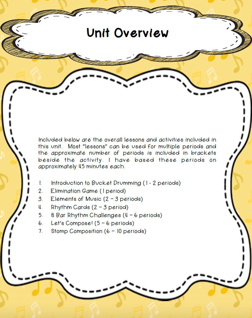 Bucket Drumming Unit (music) Teaching Resource - Etsy