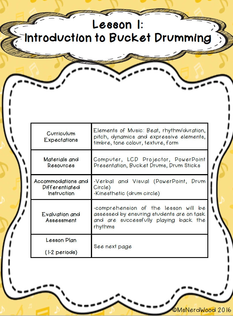 Bucket Drumming Unit (music) Teaching Resource - Etsy