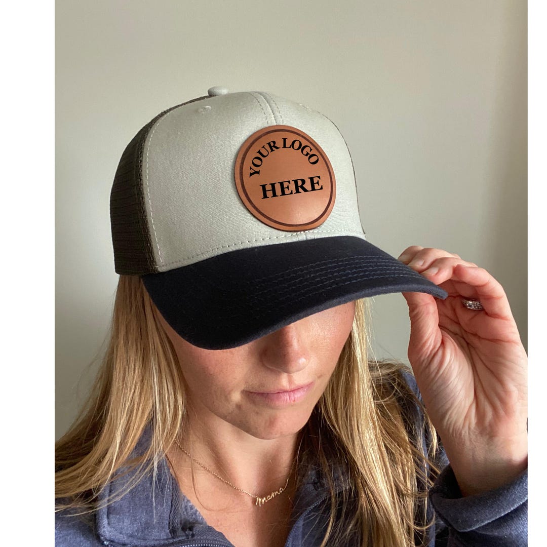 Custom Leather Patch Hats, Logo Hats, Laser Engraved Leather Patch ...