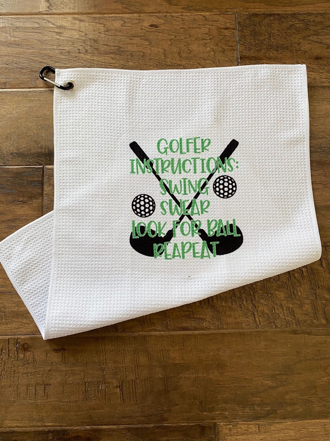 Funny Golf Towel Gift, White Waffle Golf Towel, Golf Humor, Gift for ...