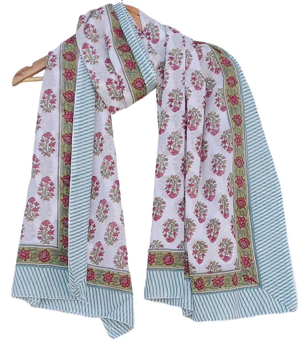 Hand Block Print Cotton Scarves Decorative Summer Beach Pareo Jaipur ...