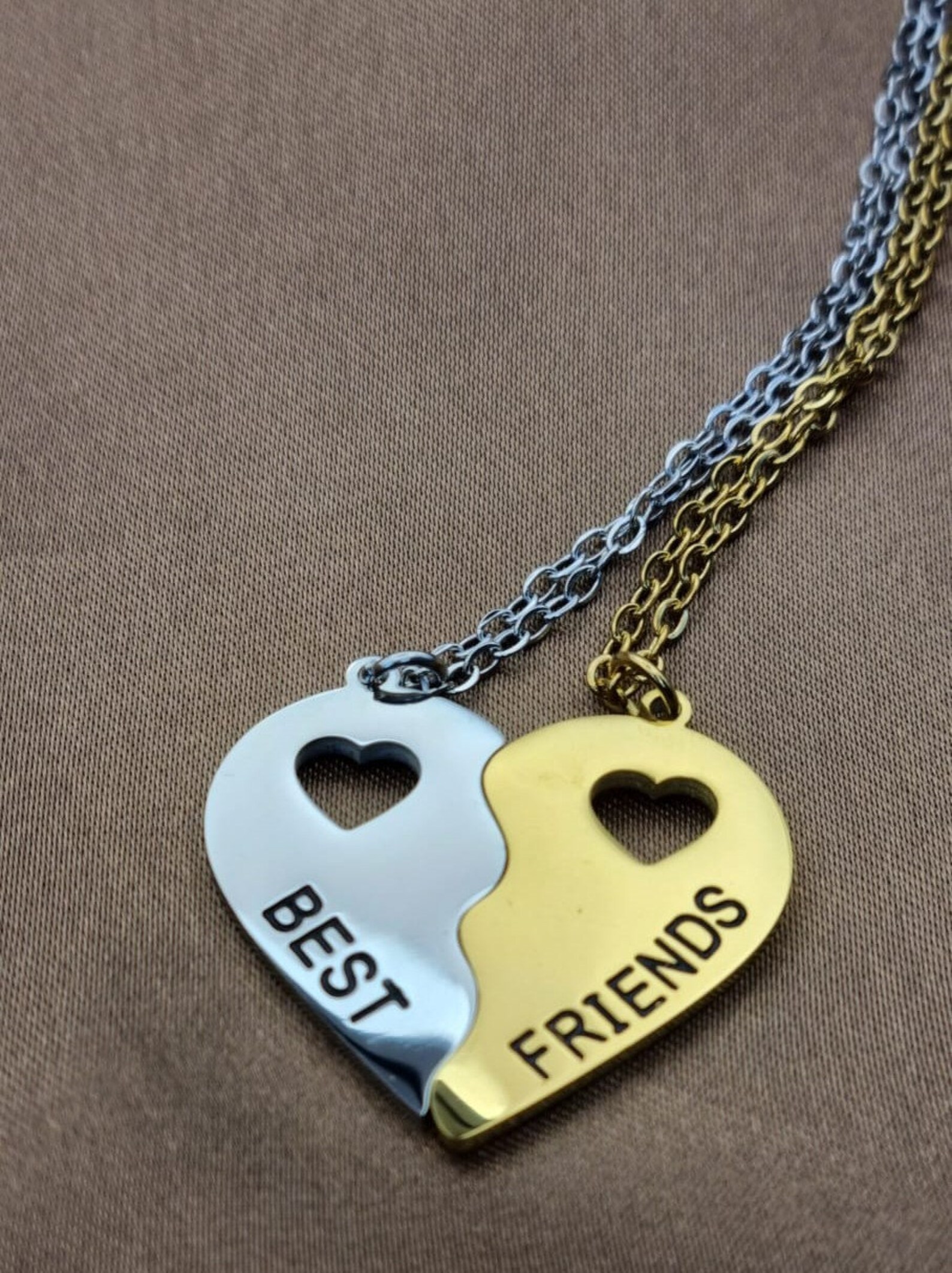 Best Friend Necklace Heart Halves Necklace Best Friend Necklace for 2 ...