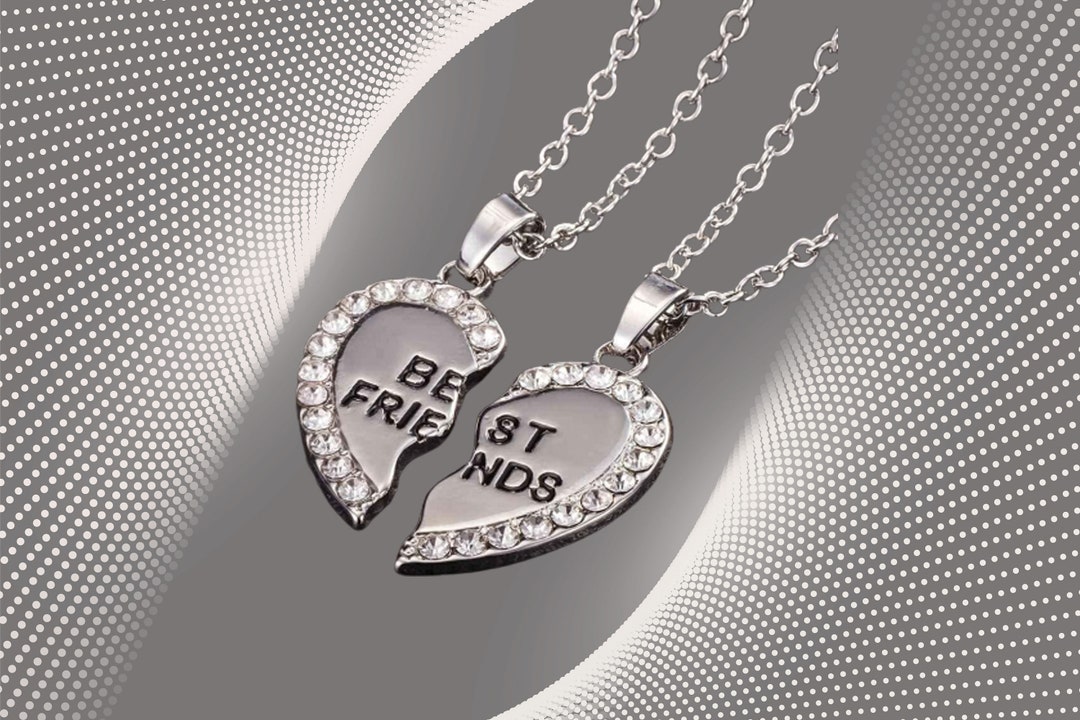 Best Friend Necklace Jewelry for Two Two Halves of a Whole Heart ...