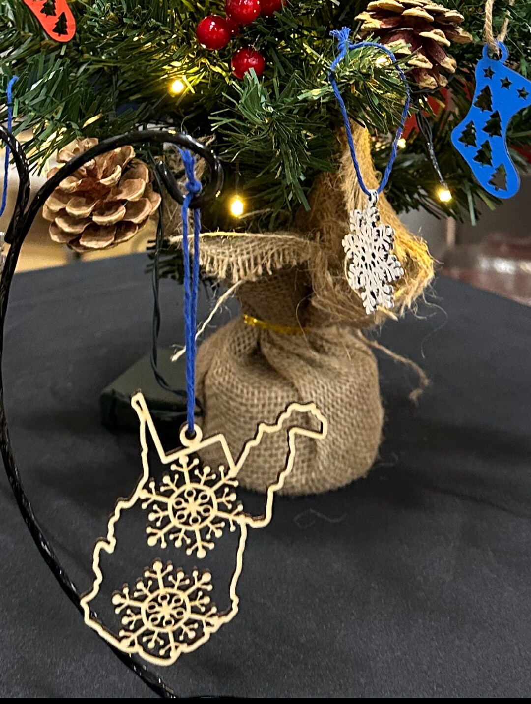 West Virginia Snowflake Ornament - Etsy