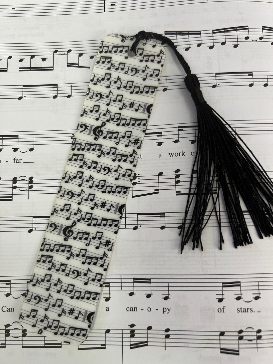 Sheet Music Bookmark: Acrylic Musical Notes, Gift for Musicians - Etsy
