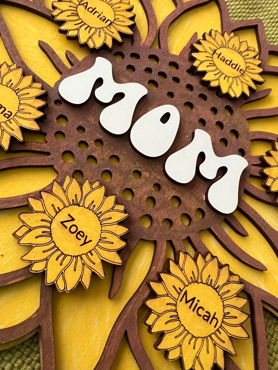 Personalized Sunflower Name Sign | DIY Mother's Day Gift - Etsy