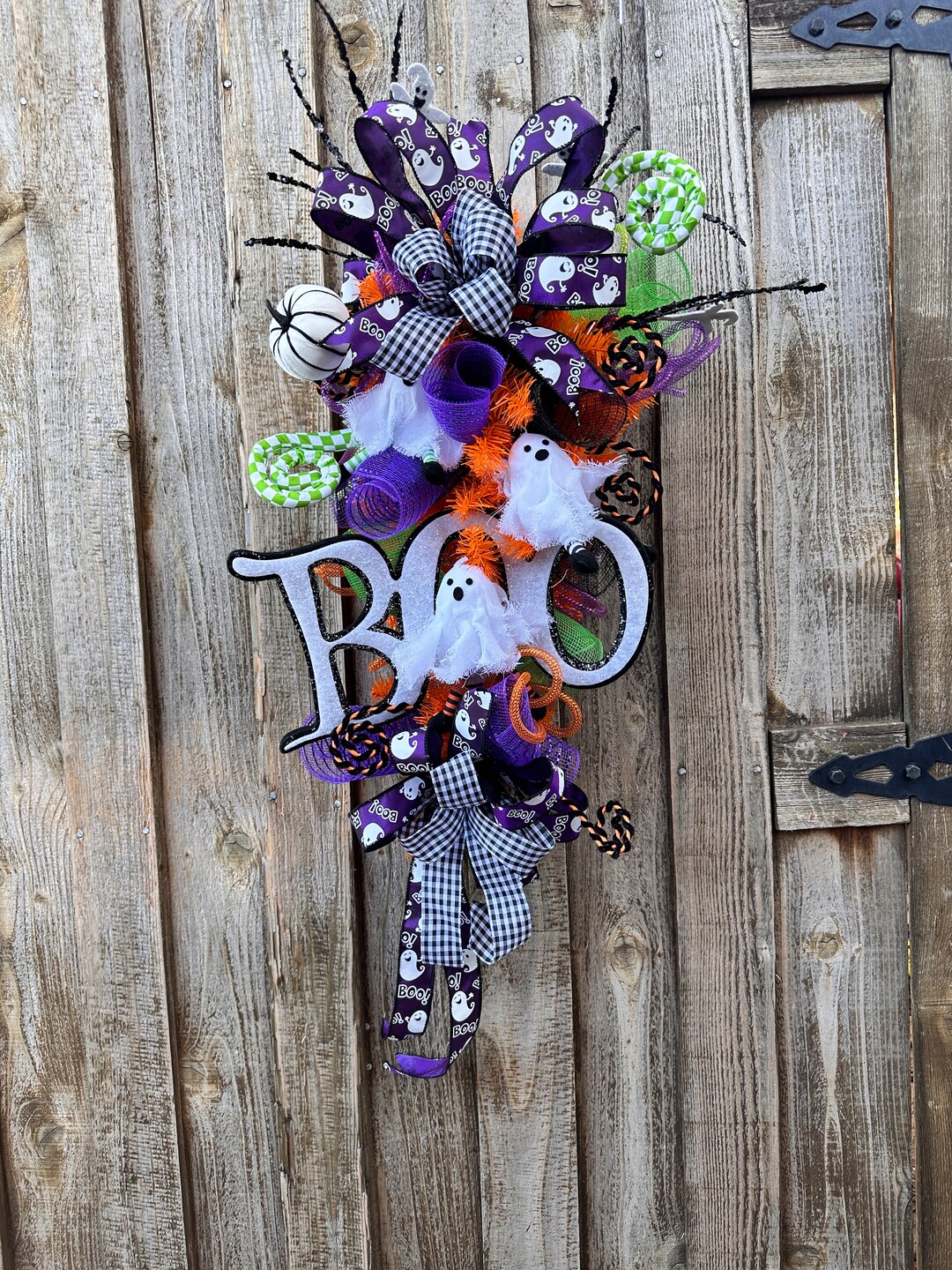 Halloween Ghost Swag Wreath Ghost Decorations Halloween - Etsy