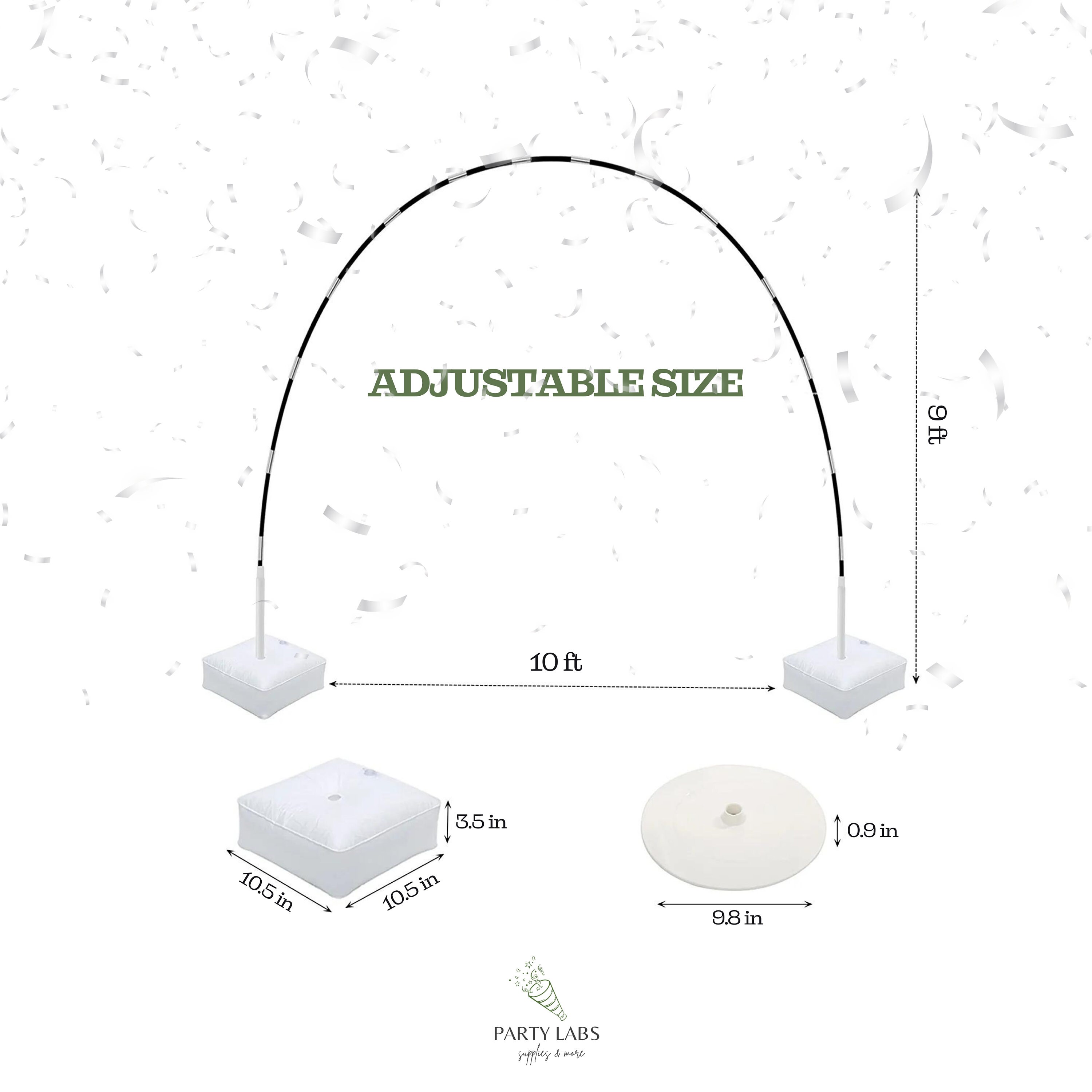 Balloon Arch Kit Adjustable Arch Stand 9x10 Ft Balloon Arch Frame With ...