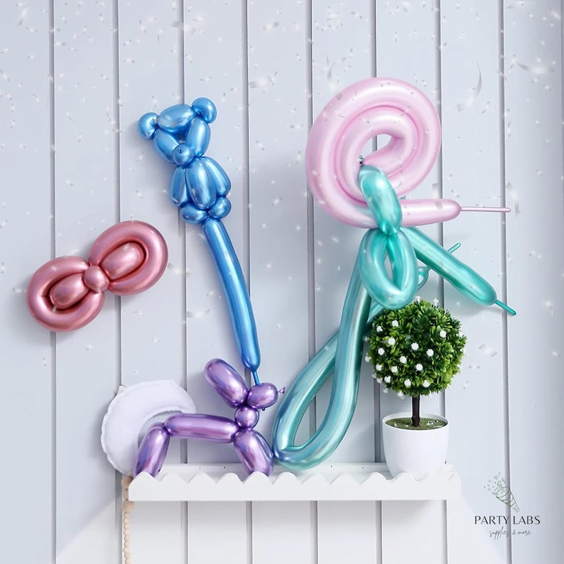 9 Color Long Magic Twisting Balloons for Making Animals | Premium ...