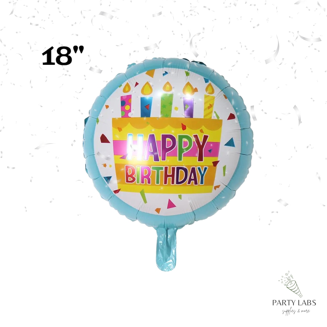 18 Inch Happy Birthday Balloon | Mylar Foil Balloon Bouquet | Birthday Party Decoration | Bday ...