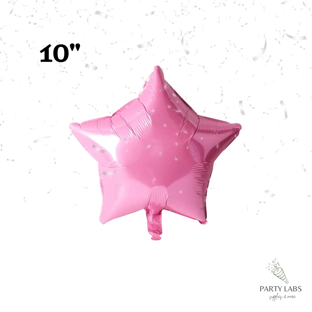 10 Inch Pink Star Balloon | Mylar Foil Balloon Bouquet | Birthday Party ...