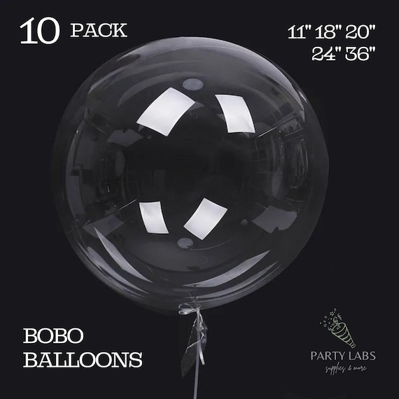 Set of 10 Clear Bobo Balloons All Sizes 11 18 20 24 36 Bulk Party Supplies for Diy s Fast Shipping Birthday Bubble Balloons Etsy UK