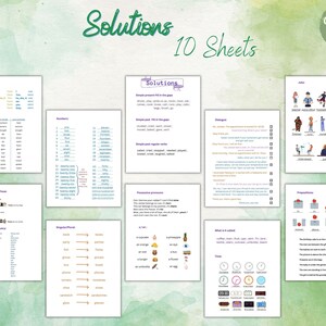 Back to School Study Material : English Version. Printable Study Sheets ...