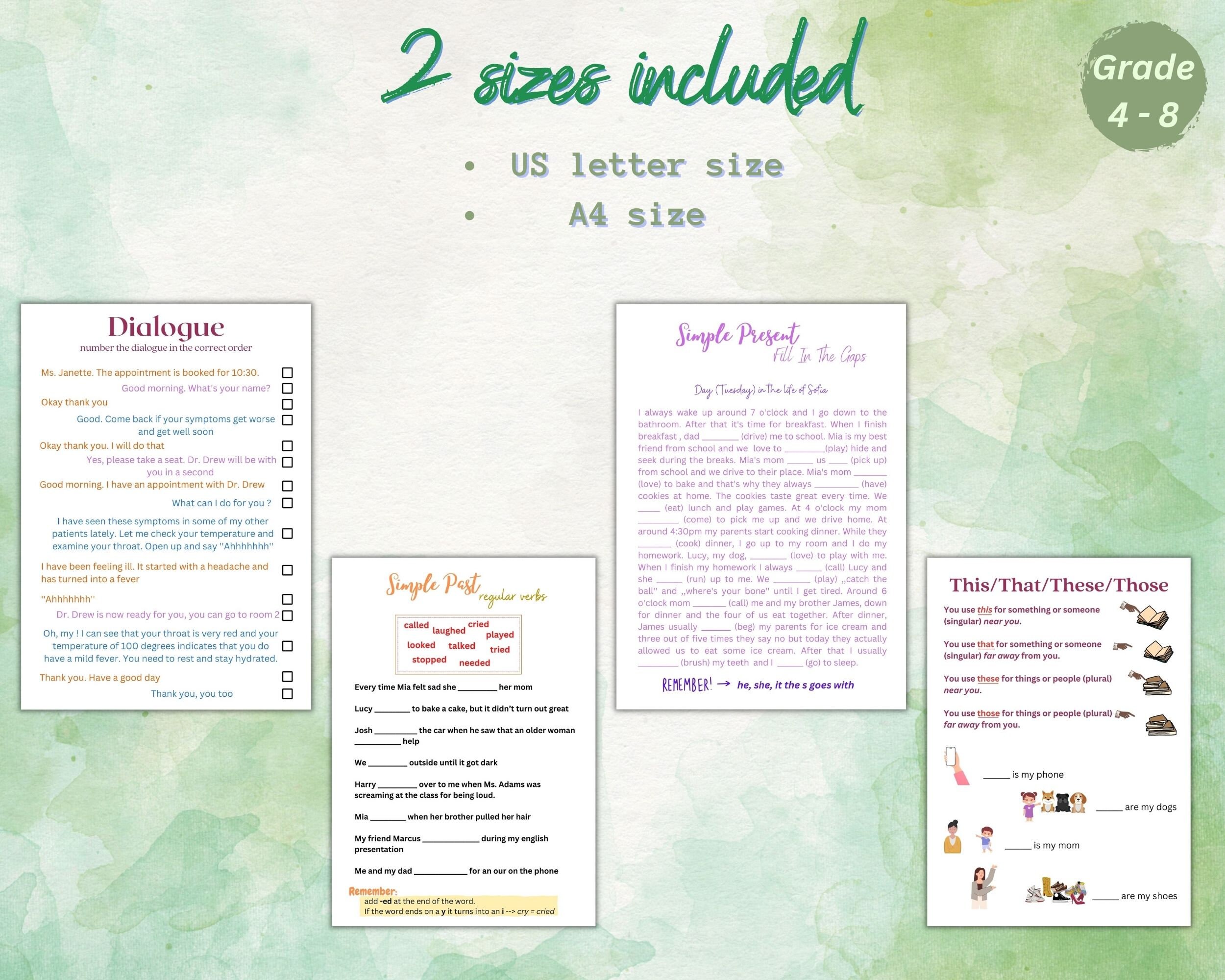 Back to School Study Material : English Version. Printable Study Sheets ...