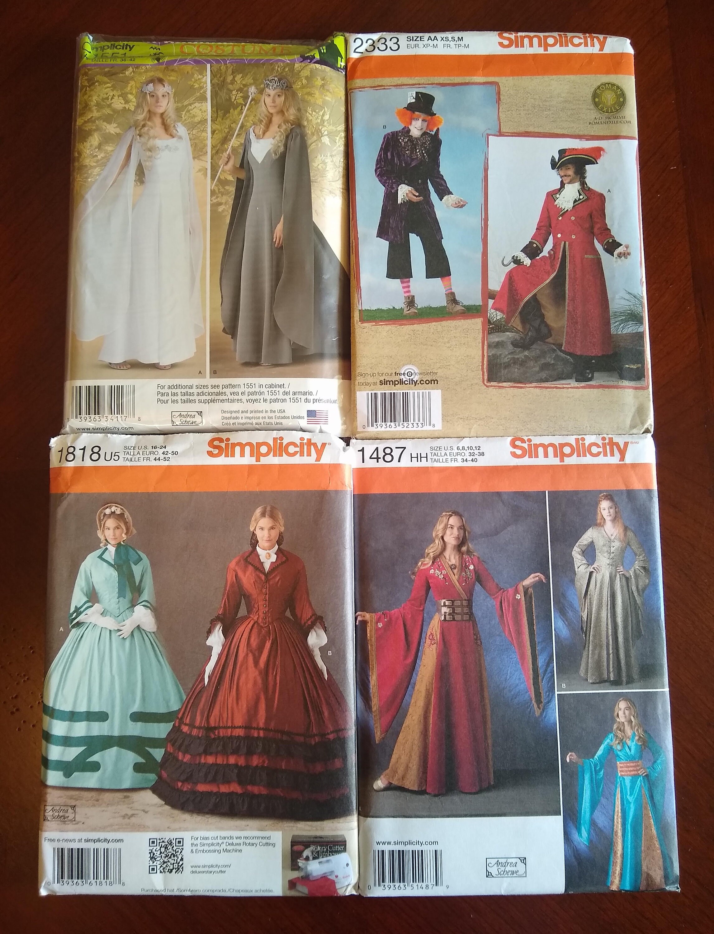NEW Simplicity Costume Sewing Patterns Lot of 11 Misses Women 10-UNCUT ...