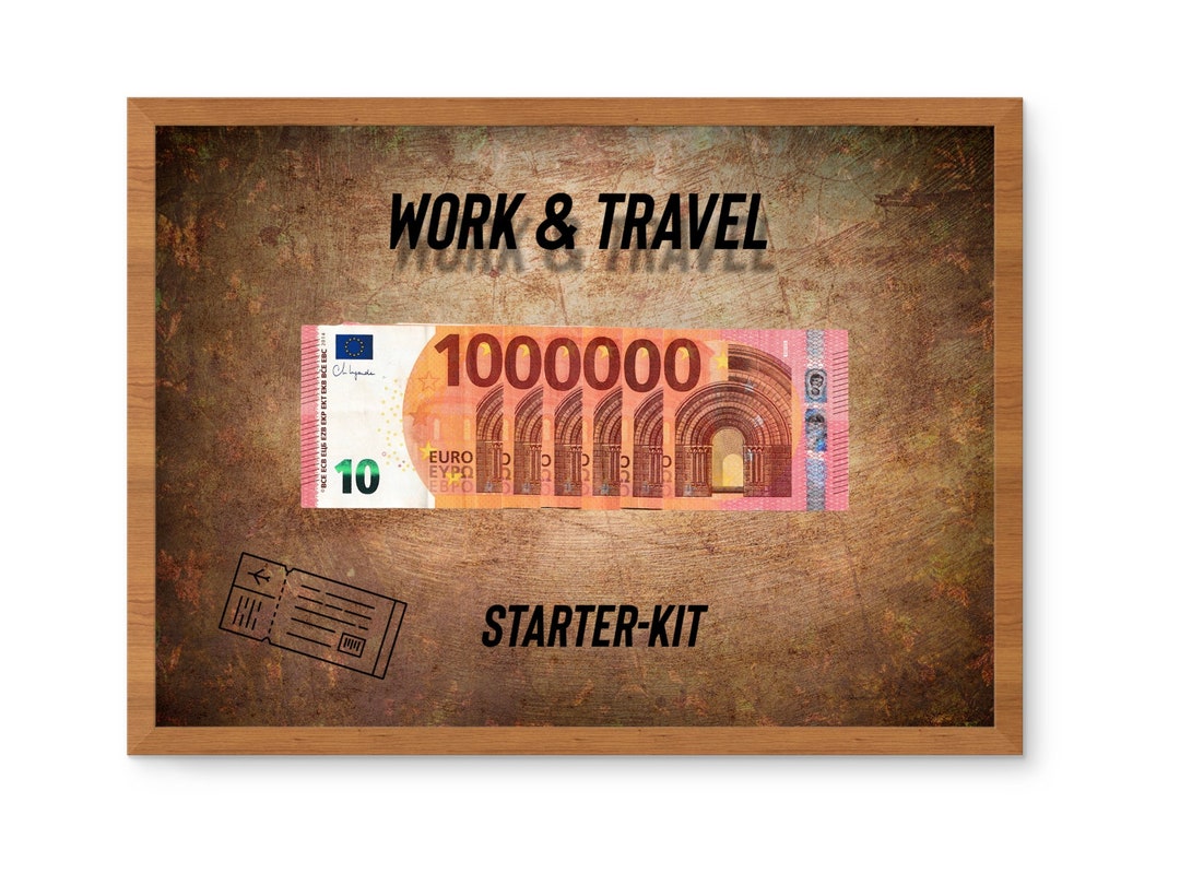 Geldgeschenk "Work and Travel - Starter-Kit" / Geschenk zur Reise ...