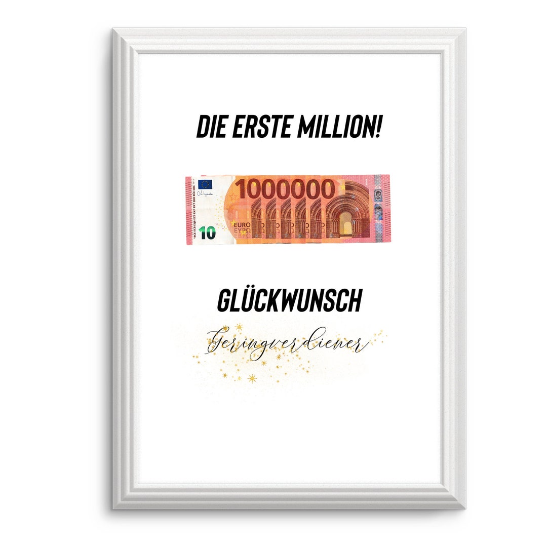 Money Gift the First Million / Birthday / Gift for Every Occasion ...