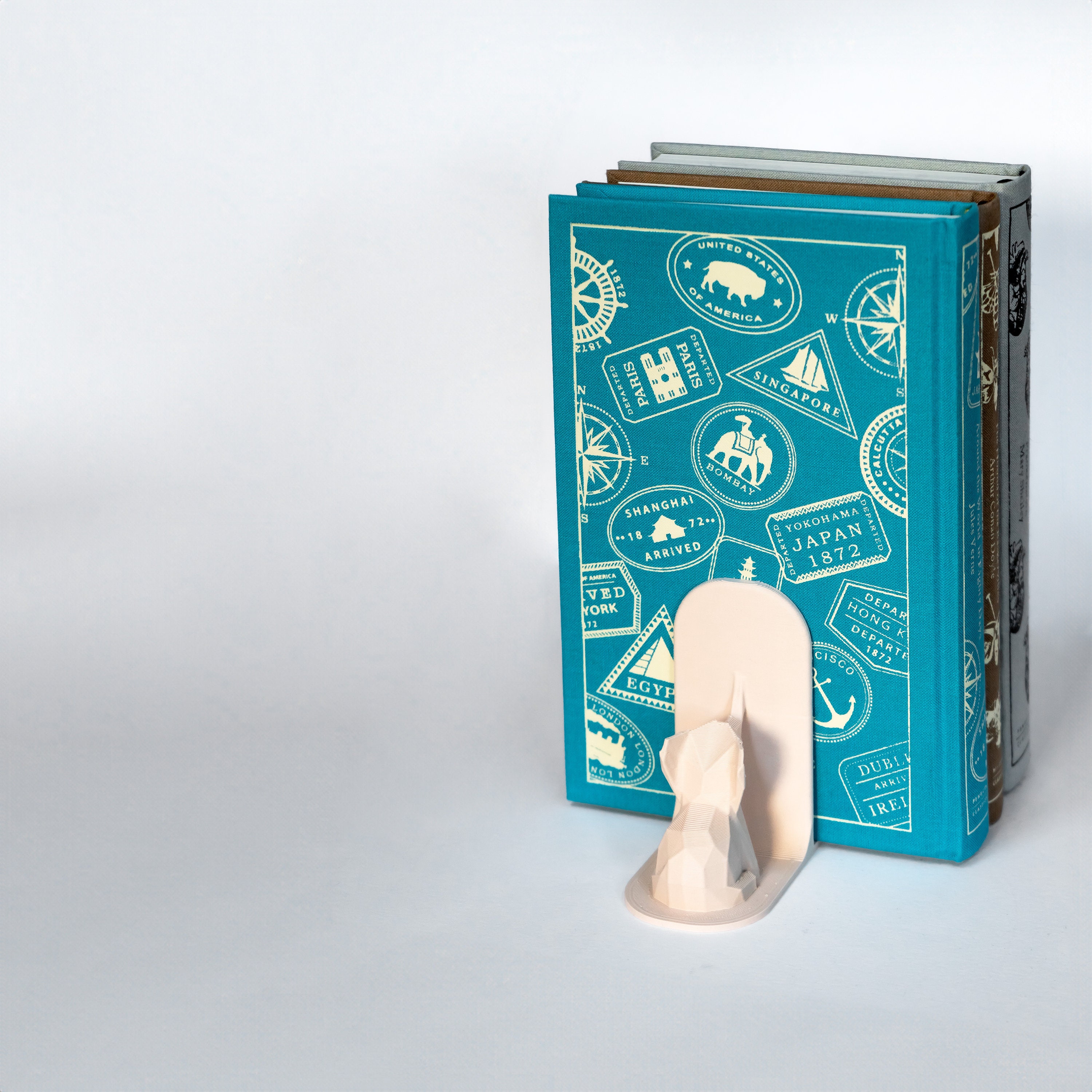 Baby Elephant Bookend Cute Book Holder Gift Adorable Animal Figure Low ...