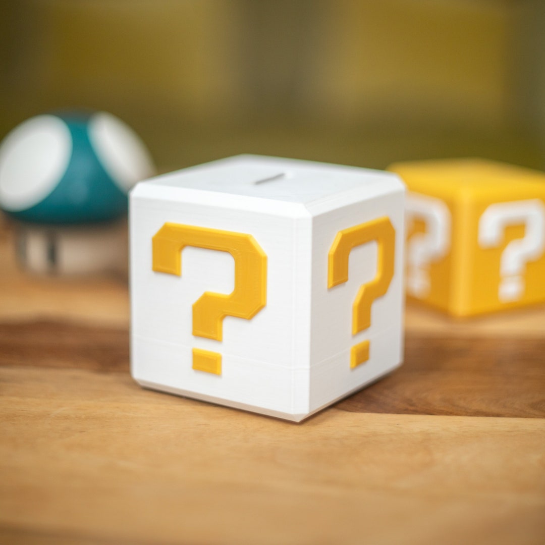 Coin Bank Mario Question Mark Box Piggy Bank - Etsy UK