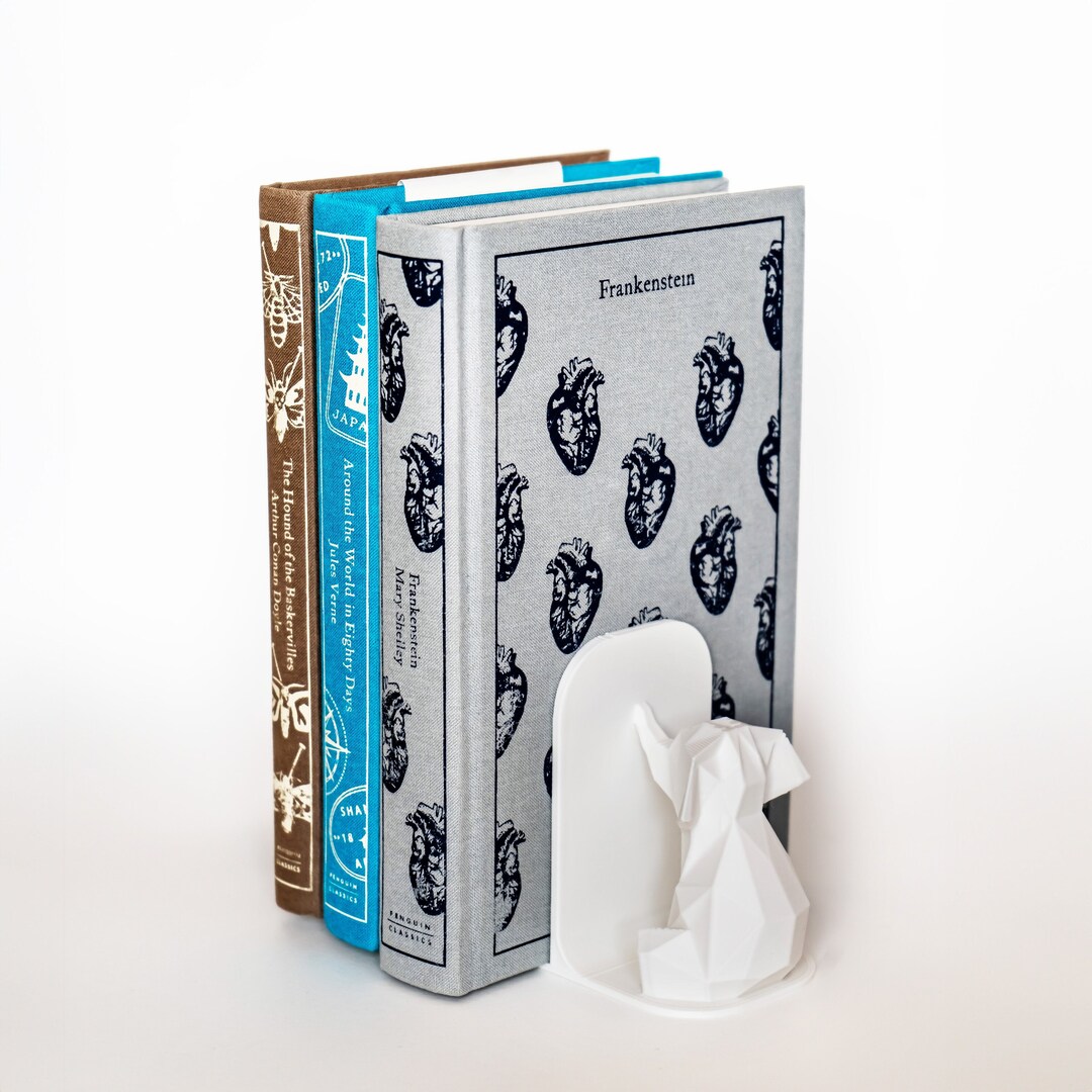 Cute Sitting Elephant Bookend | 3D Printed Book Holder | Low Poly Home ...