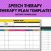 Speech Therapy Lesson Plan Templates: Pediatric Settings (digital ...