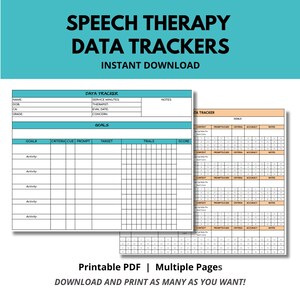 Speech Therapy Data Trackers: SLP Data Collection Logs (digital ...