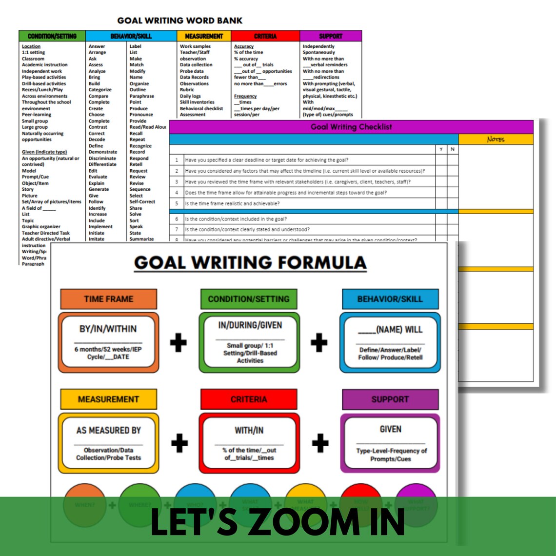 Speech Therapy Goals, Speech Therapy Goal Bank, SLP Goals, SLP Goal ...