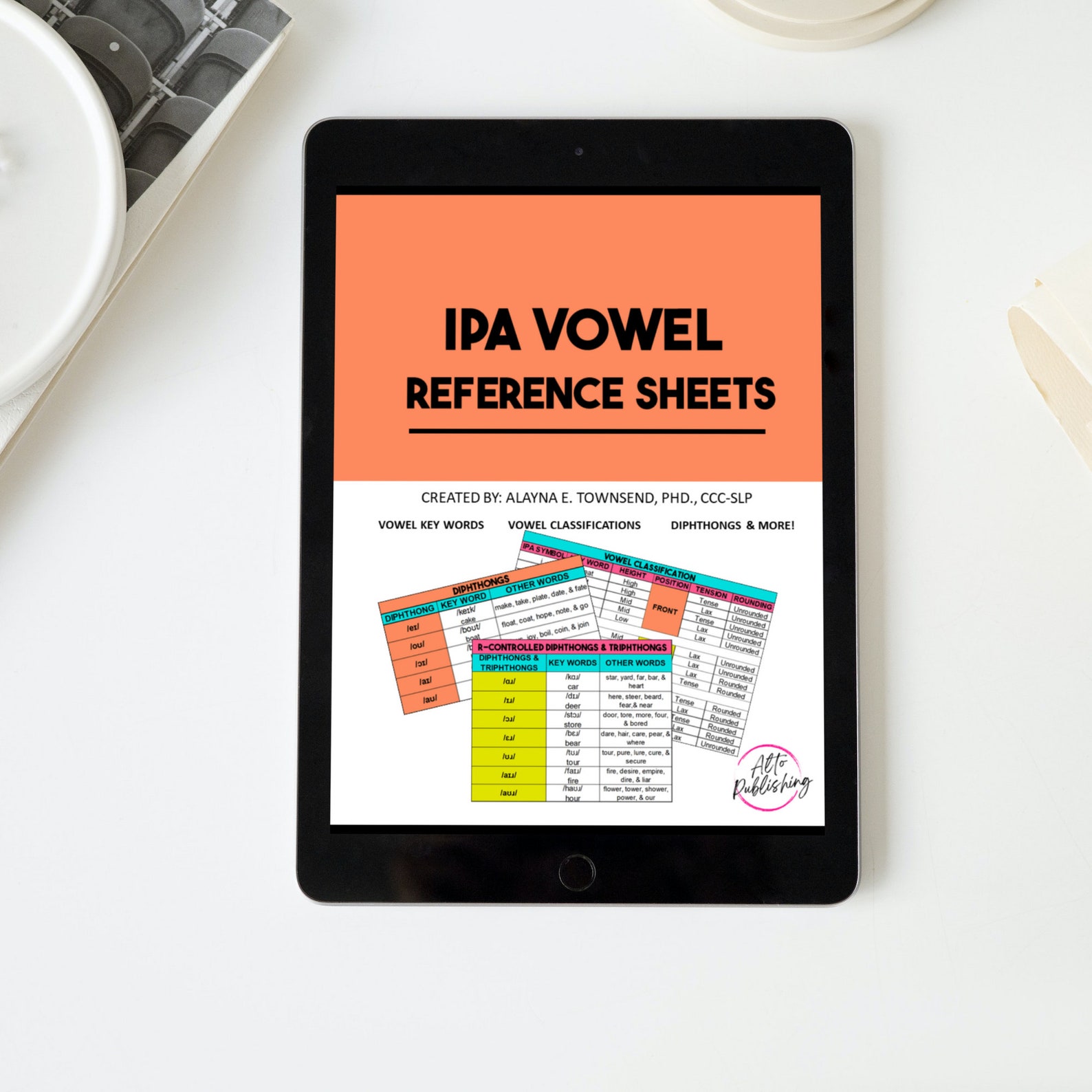 Phonetic Vowel Cheat Sheet, Phonetics Vowel Charts, IPA Vowel Printables, Speech Therapy ...