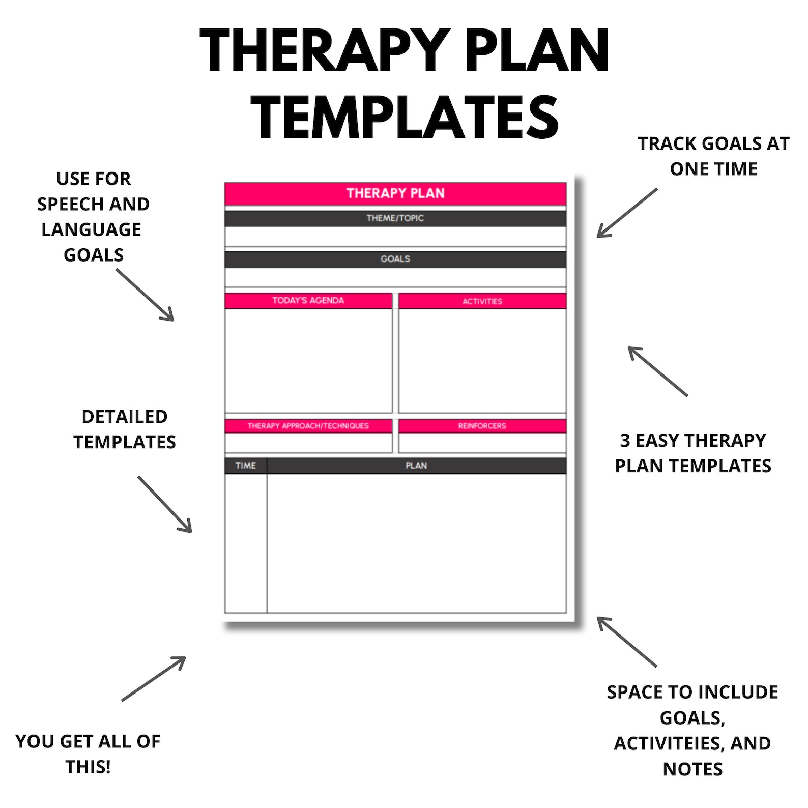Speech Therapy Lesson Plan Templates: Pediatric Settings (digital ...