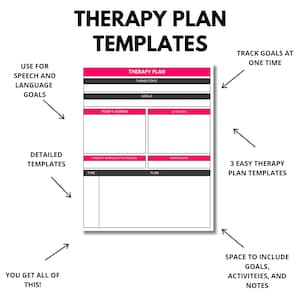 Speech Therapy Lesson Plan Templates: Pediatric Settings (digital ...