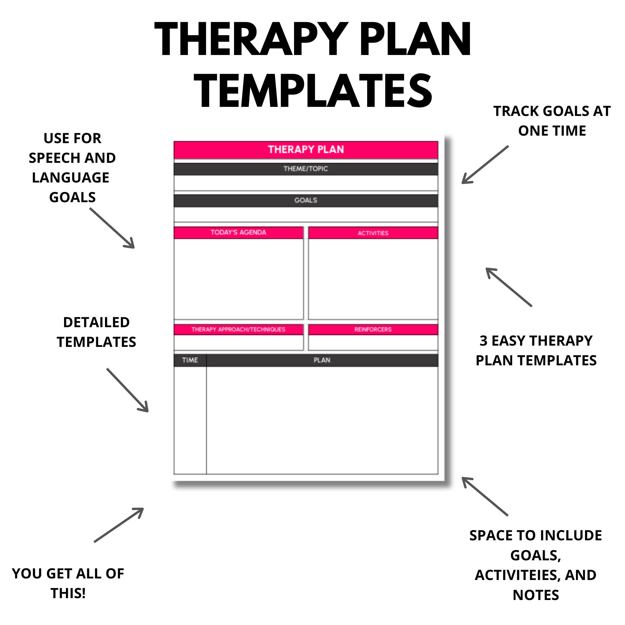 Speech Therapy Lesson Plan Templates: Pediatric Settings (digital ...