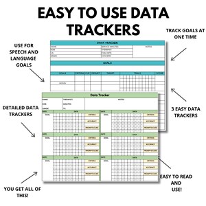 Speech Therapy Data Trackers: SLP Data Collection Logs (digital ...