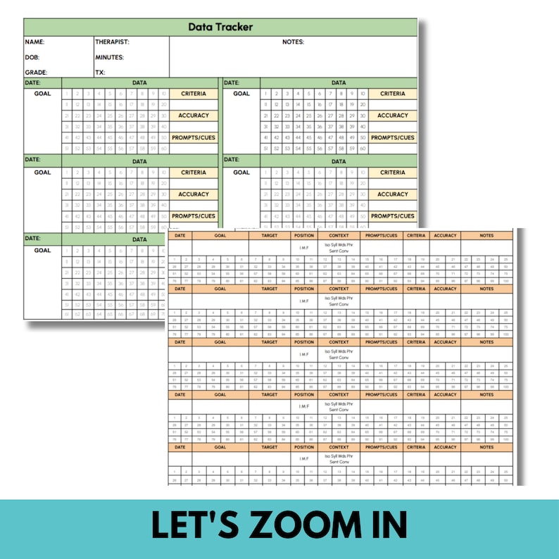 Speech Therapy Data Trackers: SLP Data Collection Logs (digital ...