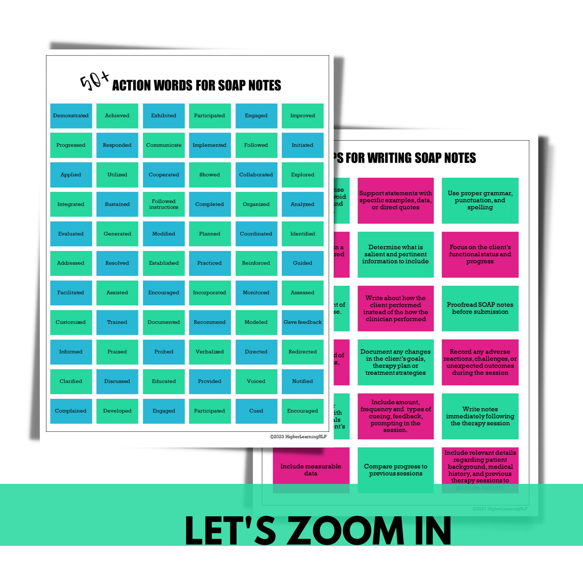 Speech Therapy SOAP Notes, SLP Notes, SOAP Notes for Slps, Speech ...