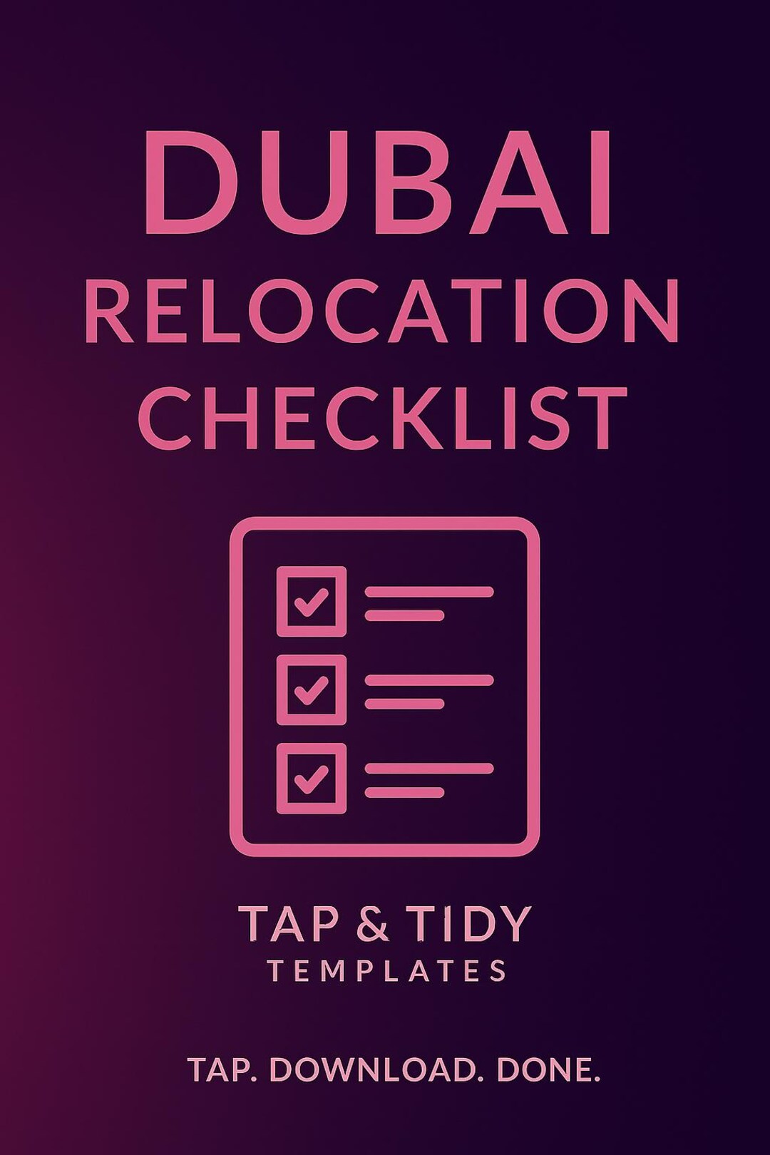 Dubai Relocation Checklist (printable) - Etsy