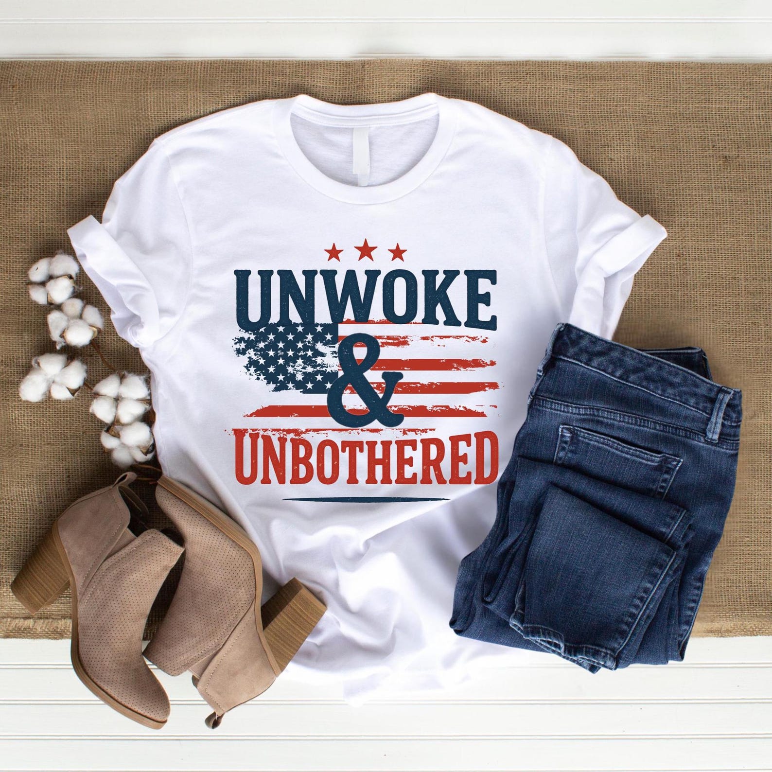 Unwoke and Unbothered Shirt | Funny Conservative Tee | Anti Woke Shirt ...