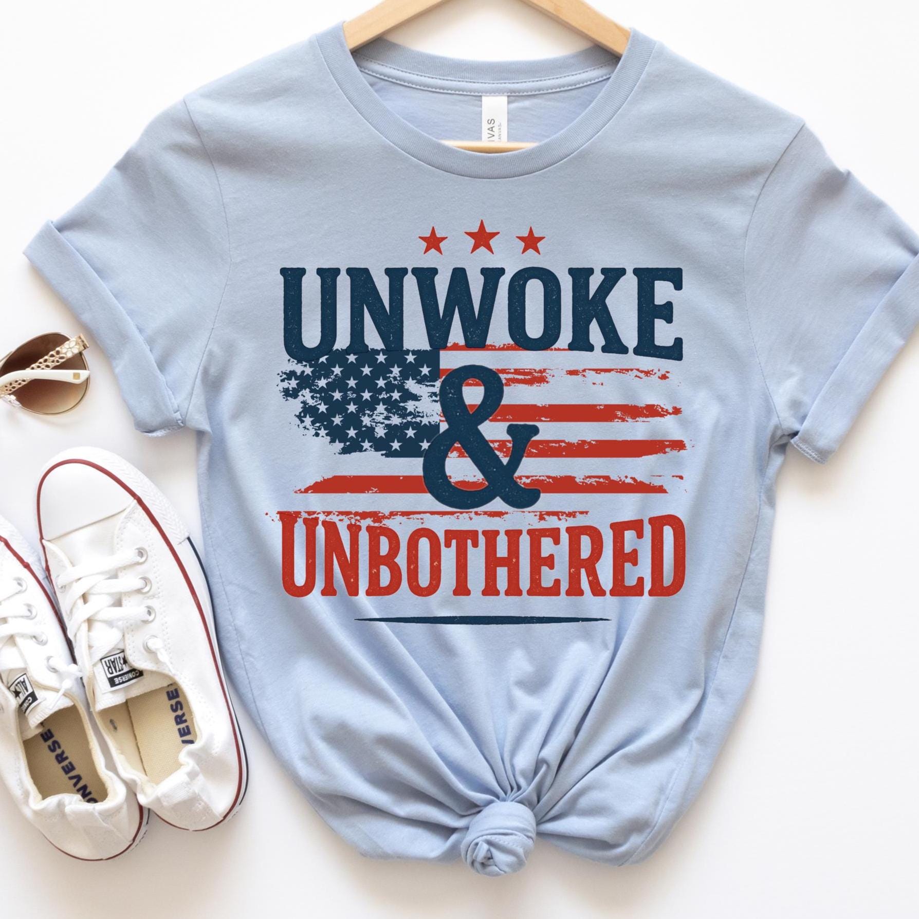 Unwoke and Unbothered Shirt | Funny Conservative Tee | Anti Woke Shirt ...