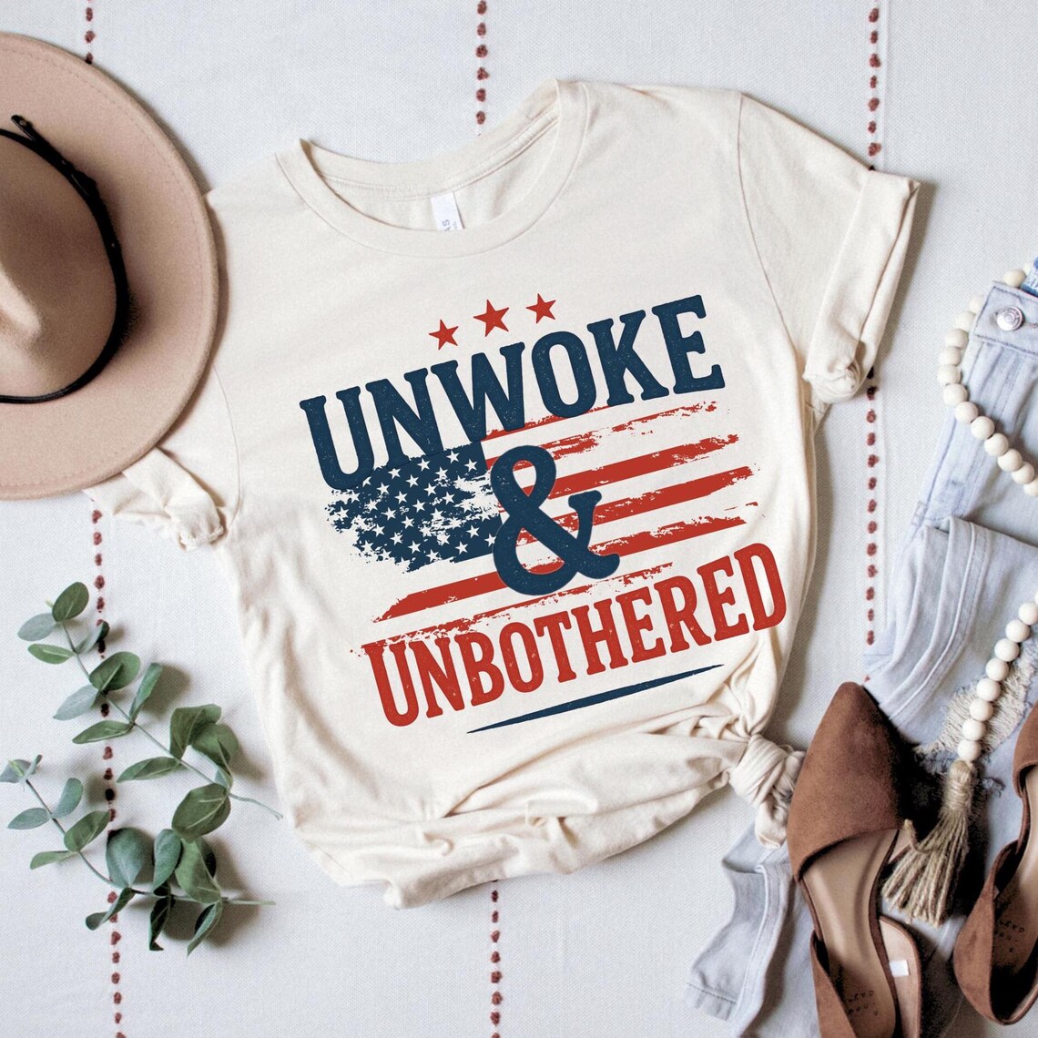Unwoke and Unbothered Shirt | Funny Conservative Tee | Anti Woke Shirt ...