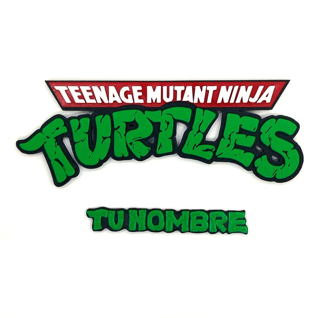Ninja Turtles Sign. Customizable With Your Name. 3D Printed. - Etsy