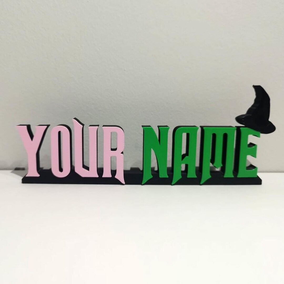 Custom Wicked Name Sign. Personalized 3D Printed Name Plate. Gamer Room ...